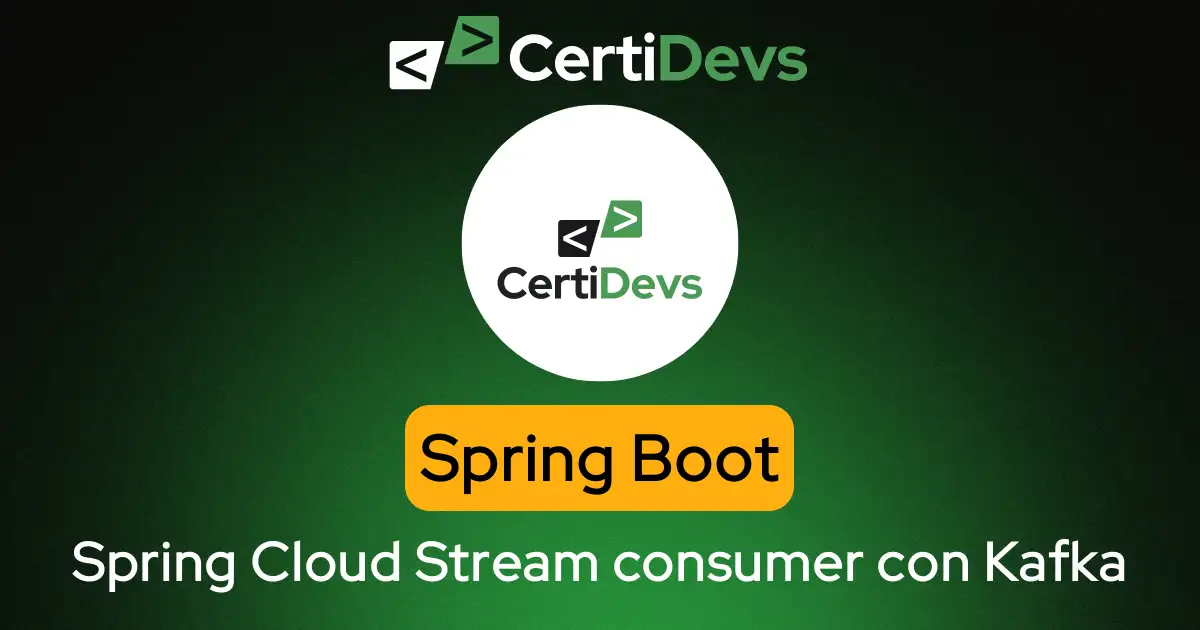 Tutorial Spring Cloud Stream consumer con Kafka paso a paso
