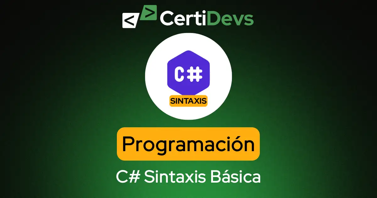 Curso básico de sintaxis C# para .NET: aprende desde cero
