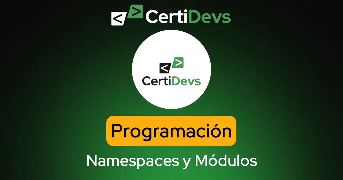 Aprender namespaces y módulos en TypeScript para organizar código